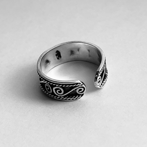 Jewelry | Sterling Silver Bali Design Toe Ring Silver Ring Boho Ring ...